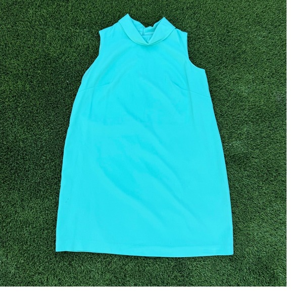 Alex Marie | Dresses | Alex Marie Aqua Blue Sleeveless Mock Neck Shift ...